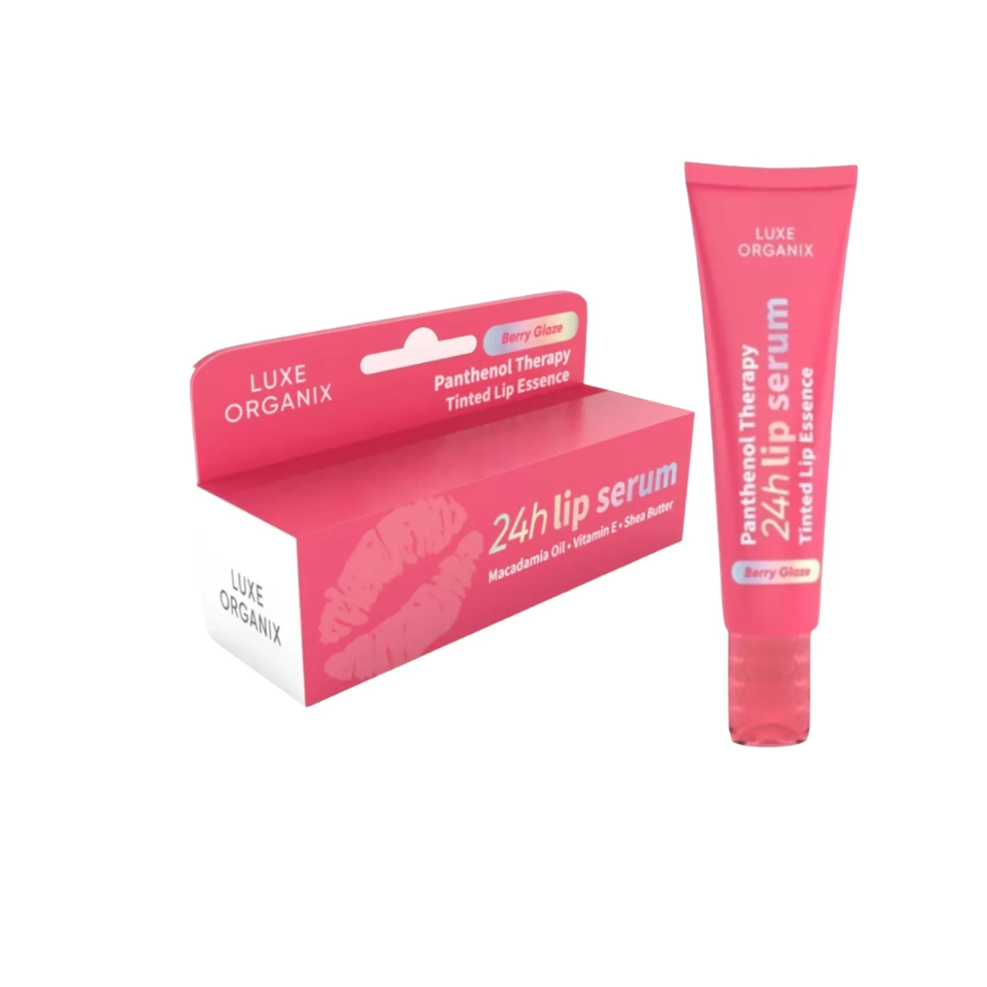 LUXE ORGANIX Panthenol Therapy 24H Lip Serum Tinted Lip Essence BERRY – Skin Vitality USA