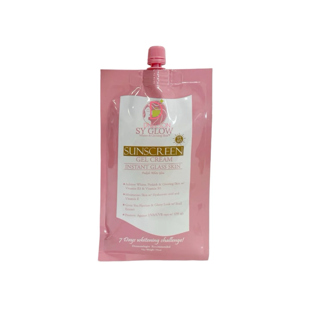 SY GLOW SPF 40 Sunscreen Gel Cream – Pinkish White Glow – Skin Vitality USA