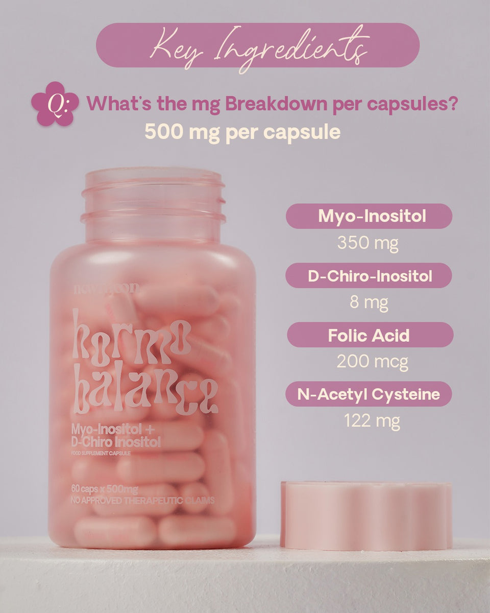 NEW MOON Hormo Balance Capsules | Inositol Supplement for Women’s ...