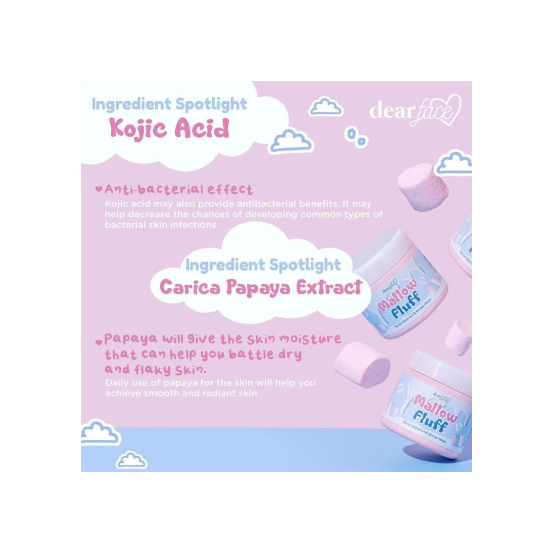 Face Mallow Fluff White Bleaching Scrub Mask & Subarashii Hada ...