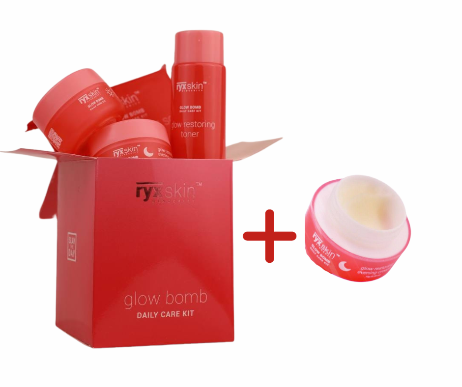 Ryxskin Sincerity Glow bomb Daily Facial Kit plus extra glow bomb nigh ...