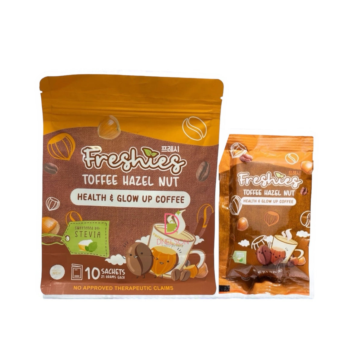 Freshies Toffee Hazel Nut Health & Glow Up Coffee, 10 Sachets – Skin ...