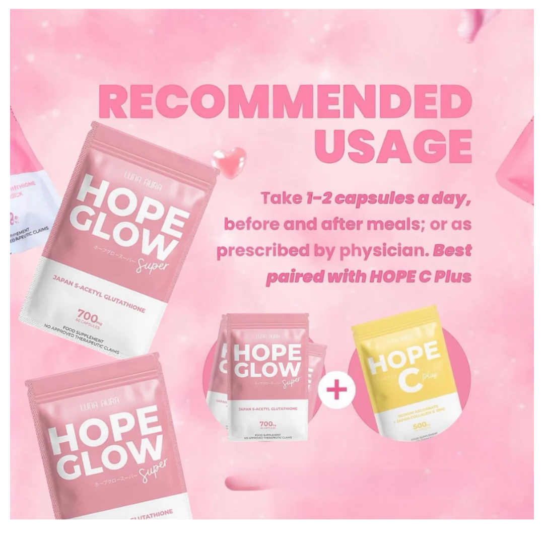Luna Aura HOPE GLOW Super 700mg | Radiant Skin & Wellness Supplement ...