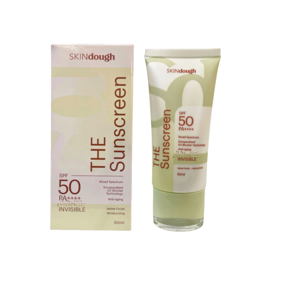 SKINdough THE Sunscreen Invisible Sunscreen SPF 50 - Velvet Finish + M ...