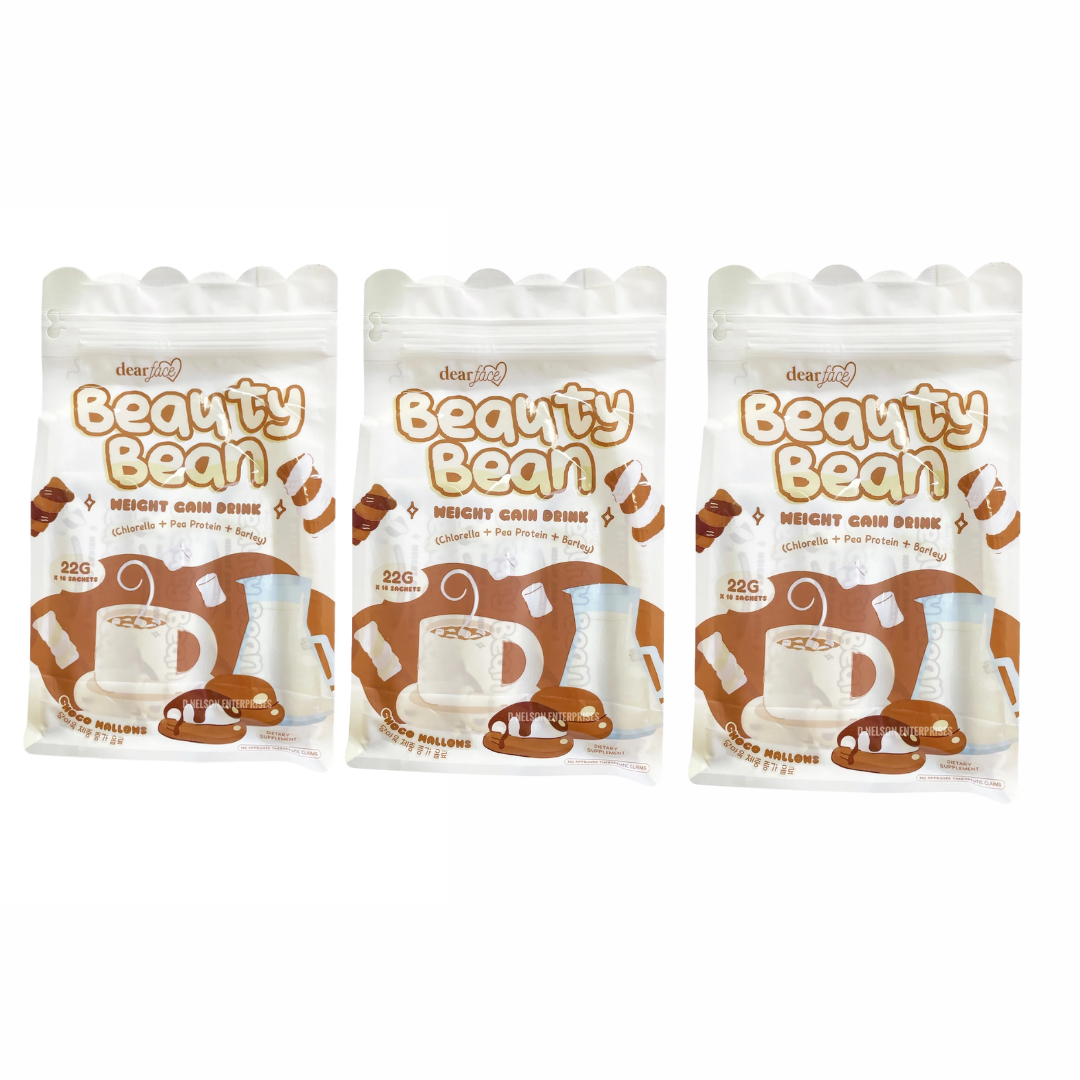 Dear Face Beauty Bean CHOCO MALLOWS Weight Gain Drink 10 Sachets X 22g ...