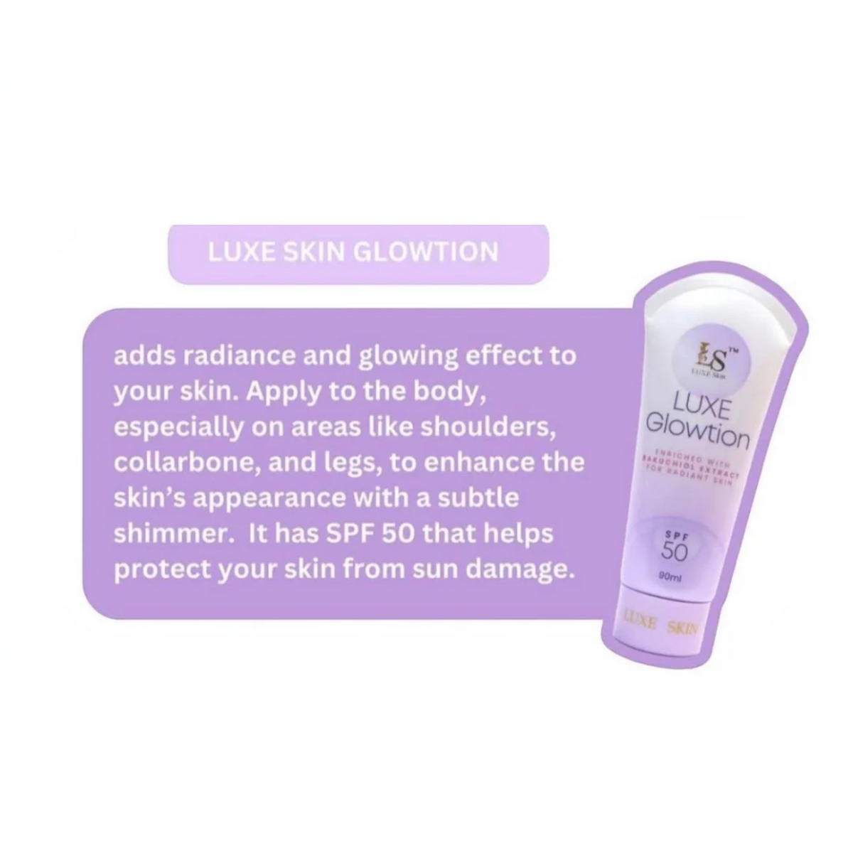 Luxe Skin Luxe Glowtion SPF 50 | Lightweight Moisturizer with Bakuchiol ...