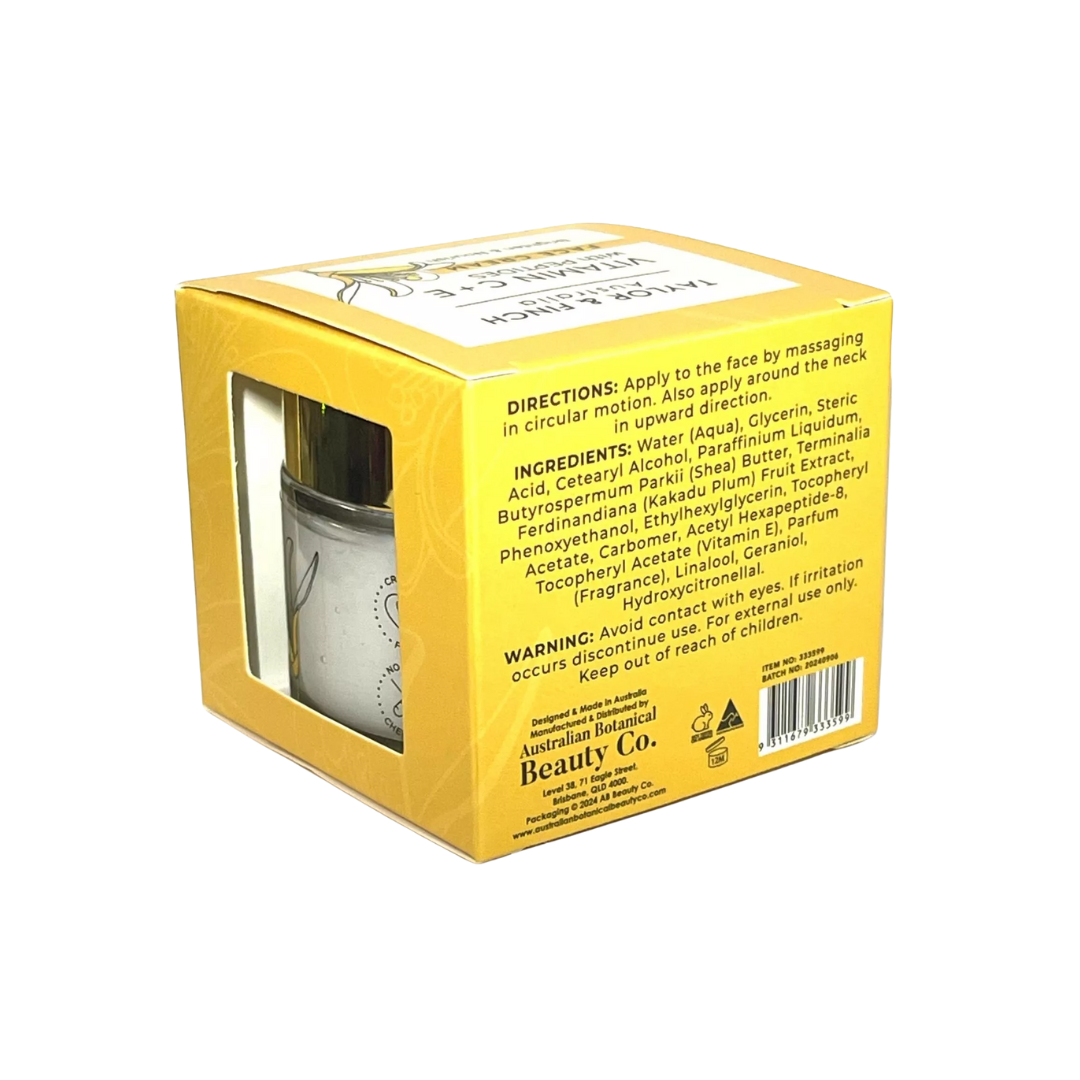 Taylor & Finch Vitamin C + E Face Cream with Peptides | 100ml ...